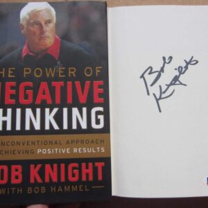 Bobby Knight IU Signed Book The Power of Negative Thinking 1st Print BAS Beckett auto