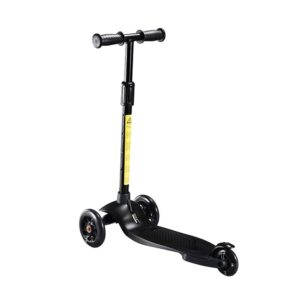 Toddler Scooter for Kids 3 Wheels Scooter for Boys Girls Kick Scooter with PU Flashing Wheels, Adjustable Height, Lean to Steer,Fits Children Ages 2-5 Years Old, Black