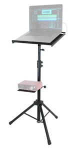 rockville + dj tripod laptop/tablet/ipad stand with dual trays + rls67 professional