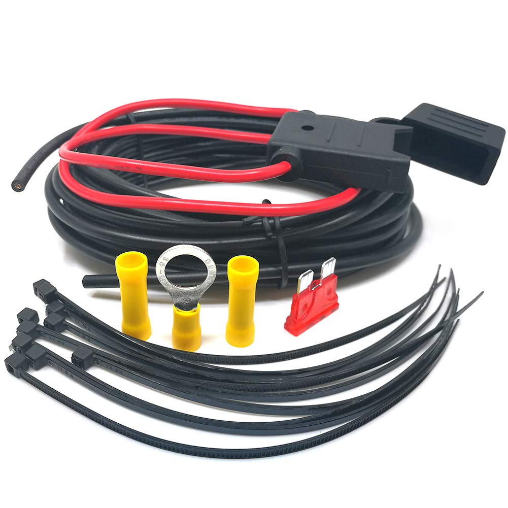 CARROFIX Powered Converter Wiring Kits for Trailer Tail Light Converter, 10 Amps, 20 FT of 12-Gauge Cross-Linked Wire