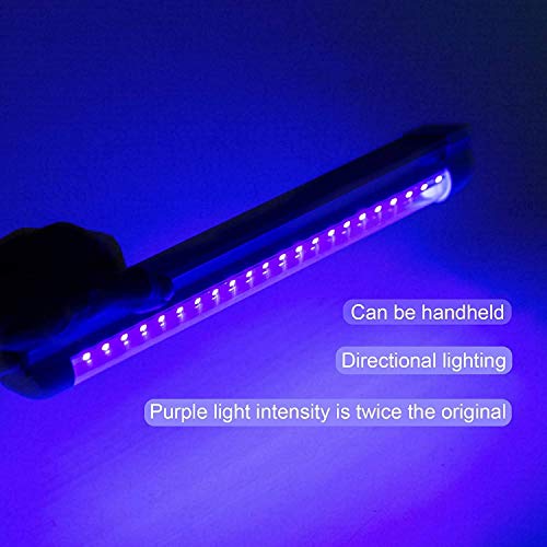 4 Pack LED UV Black Light Bar 1FT 10W T8 Integrated V Shaped, Blacklight Fixture for Blacklight Poster and Party, Fun Atmosphere Led Stage  with Built-in ON/Off Switch(1ft 10w, 4 Pack)