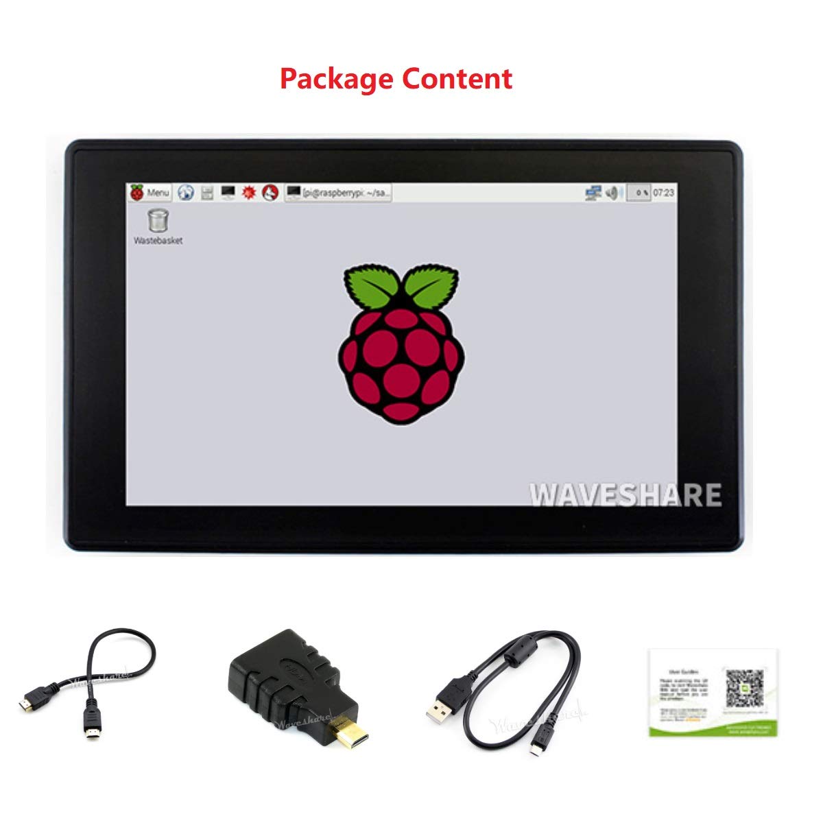 7inch HDMI LCD (H) Display Capacitive Touch Screen 1024x600 IPS LCD HDMI Module Compatible with Raspberry Pi, Jetson Nano,BB Black, Banana Pi Support Microsoft XBOX360 and Nintendo Switch