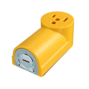 Miady NEMA 6-50R Receptacle, 50 Amp 125/250 Volt, Surface Mount Power Outlet, Yellow, ETL Listed