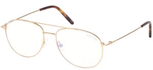 tom ford ft 5581-b blue block rose gold havana 55/16/145 men eyewear frame