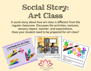 art social story: setting expectation for students