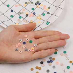 Potosala 2600pcs 6mm Polymer Clay Flat Bead Vinyl Disc Beads Handmade Beads Disk Flat Round Bead Loose Spacer Beads for Bracelet Earring Necklace Jewelry Making (2600pcs)