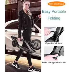 CMMC Adult Kick Scooter with Big Wheels and Disc Handbrake, Quick-Release Folding System - Dual Suspension System Commuter Scooter for Adults and Teens(non-electric)- Supports 220lbs