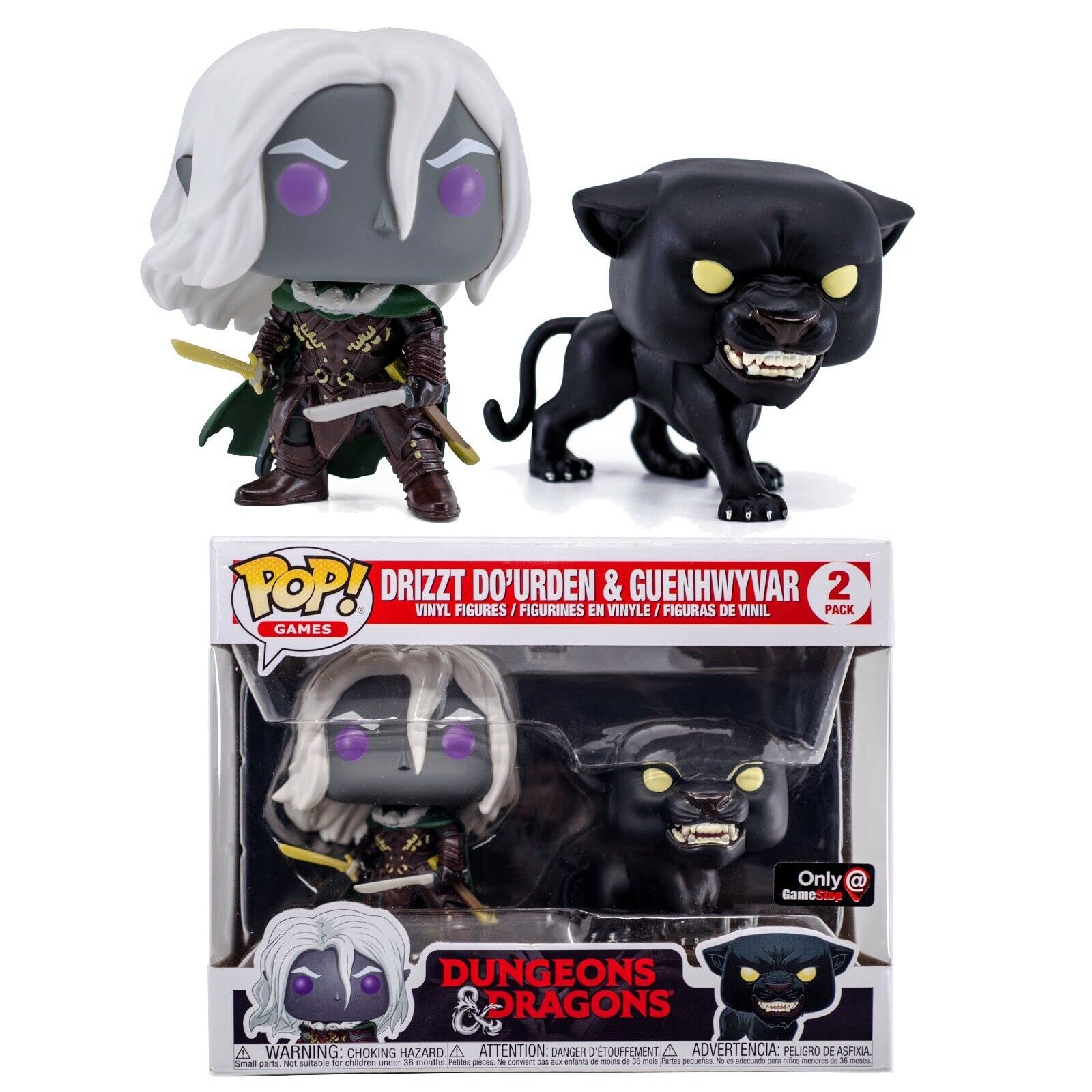 Funko POP! Games: Dungeons & Dragons - Drizzt Do'Urden with Guenhwyvar 2 Pack Exclusive [Sold Out!]