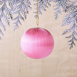 west elm street vintage satin ball christmas ornament - 1 each