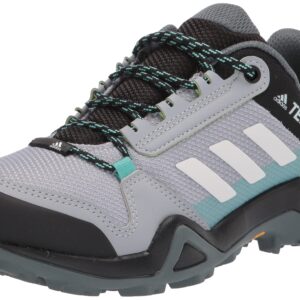 adidas outdoor womens Terrex Ax3 Hiking Boot, Halo Silver/Crystal White/Acid Mint, 8.5 US