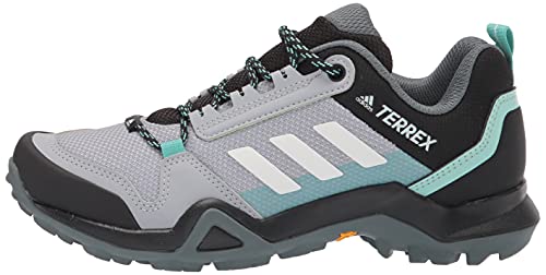 adidas outdoor womens Terrex Ax3 Hiking Boot, Halo Silver/Crystal White/Acid Mint, 8.5 US