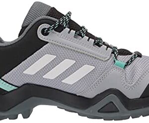 adidas outdoor womens Terrex Ax3 Hiking Boot, Halo Silver/Crystal White/Acid Mint, 8.5 US