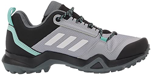 adidas outdoor womens Terrex Ax3 Hiking Boot, Halo Silver/Crystal White/Acid Mint, 8.5 US