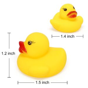 50 pcs Mini Yellow Rubber Duck Party Decoration, Bath Toy Rubber Duck, Pool Toy Rubber Duck, Baby Shower Decoration, Squeaky Duck Toy, Safe Children Toy