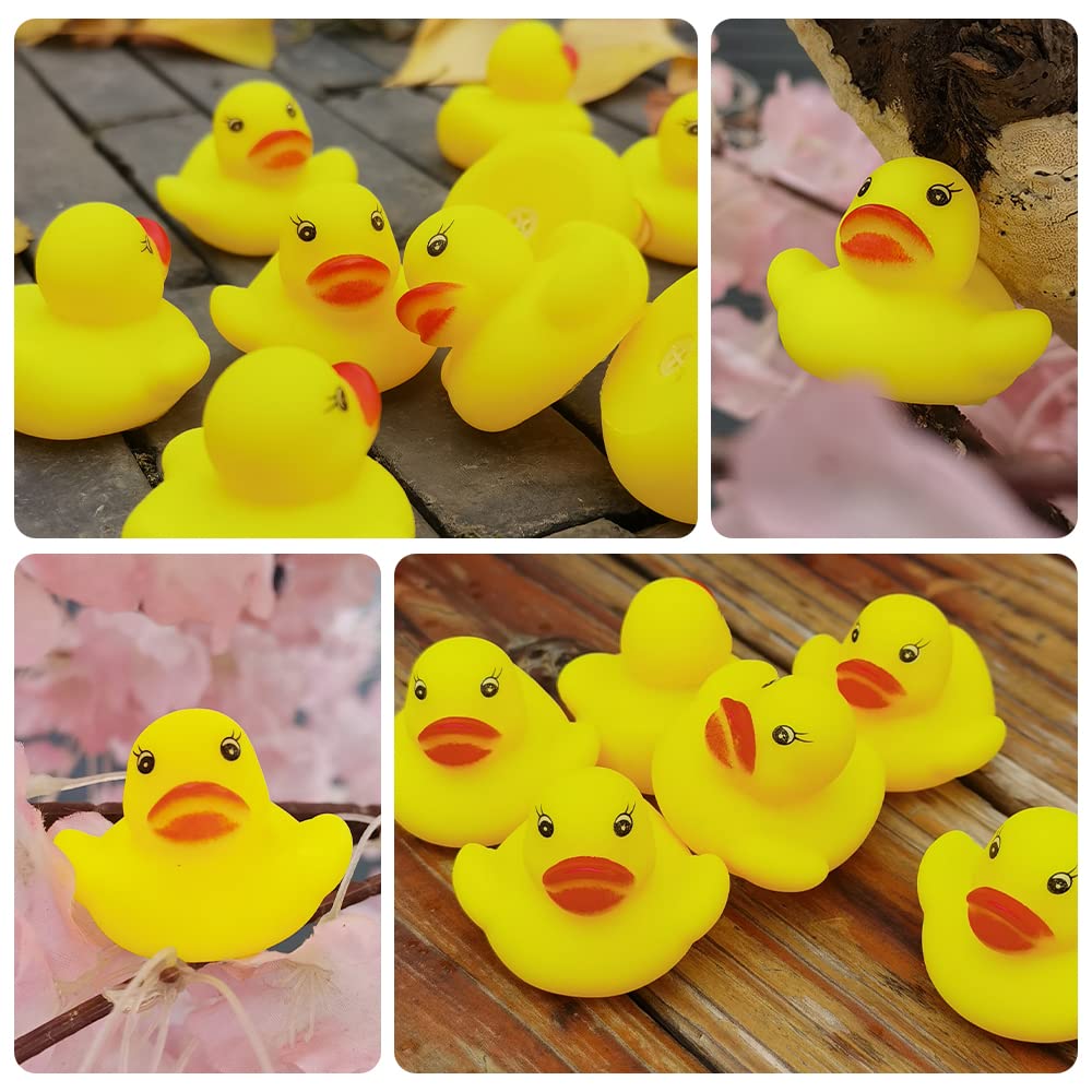 50 pcs Mini Yellow Rubber Duck Party Decoration, Bath Toy Rubber Duck, Pool Toy Rubber Duck, Baby Shower Decoration, Squeaky Duck Toy, Safe Children Toy