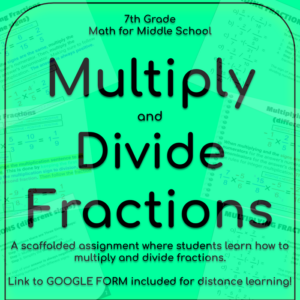 multiplying and dividing integers with google form for distance learning