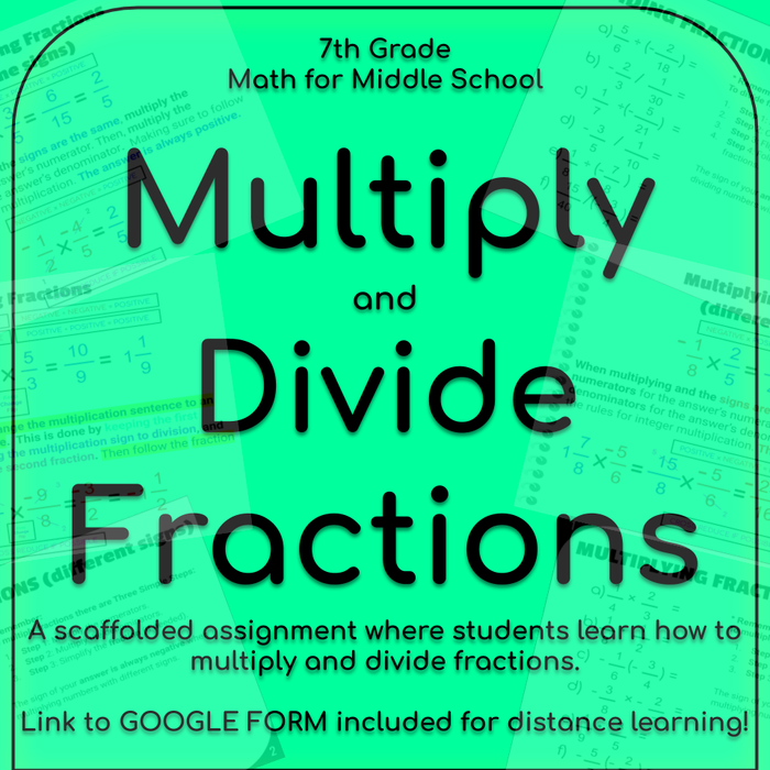 Multiplying and Dividing Integers with GOOGLE FORM for distance learning