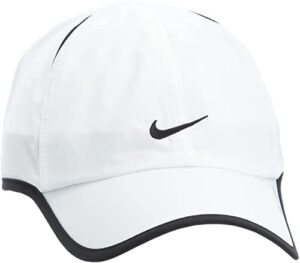 nike aerobill featherlight dri-fit white unisex running tennis cap ci2662-100