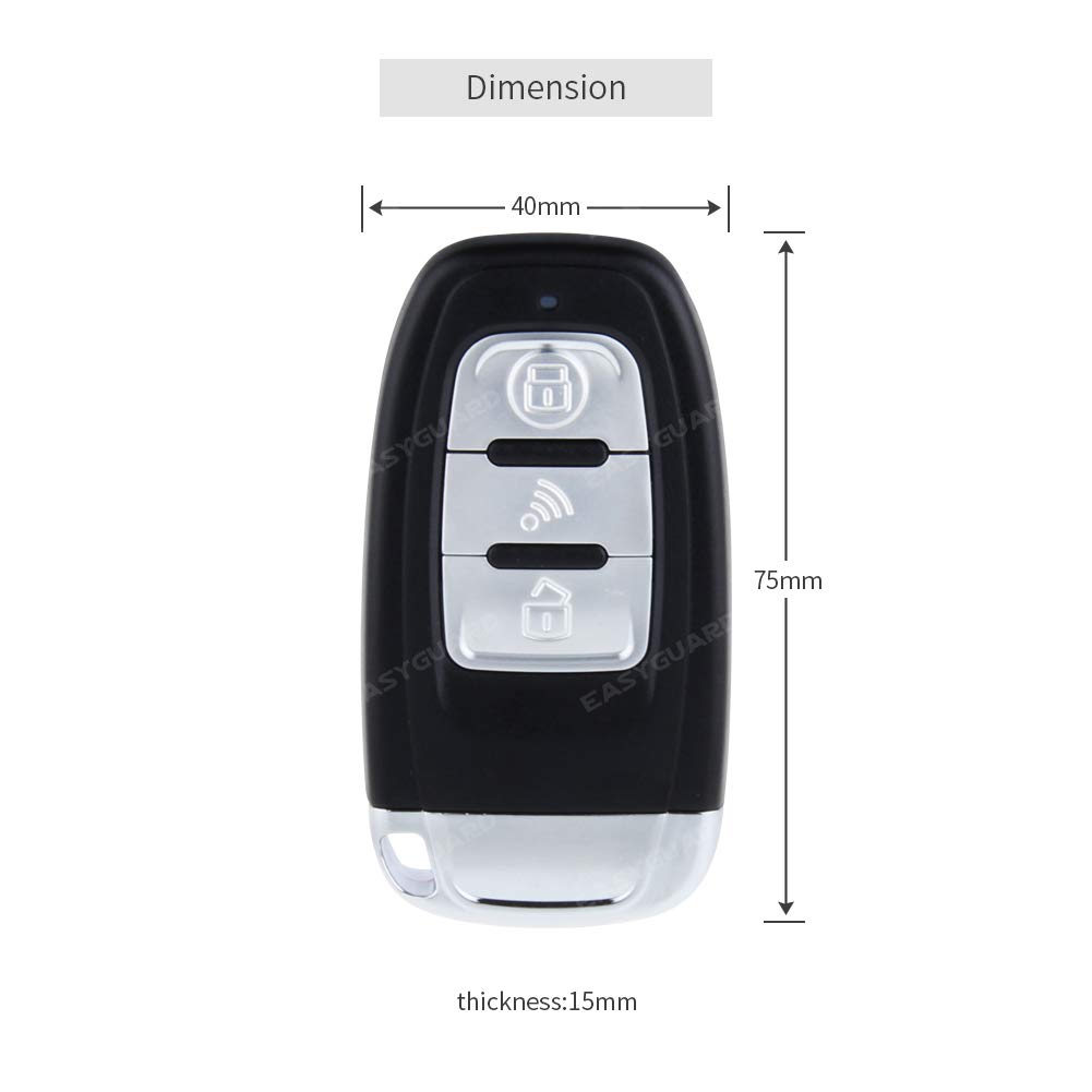 EASYGUARD EC010 PKE car Alarm with keyless go Remote Starter Passive keyless Entry Proximity Unlock DC12V