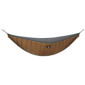 onetigris hideout hammock underquilt, full length lightweight 4 season hammock gear underquilt for hammock camping hiking backpacking travel beach backyard patio portable, coyote brown