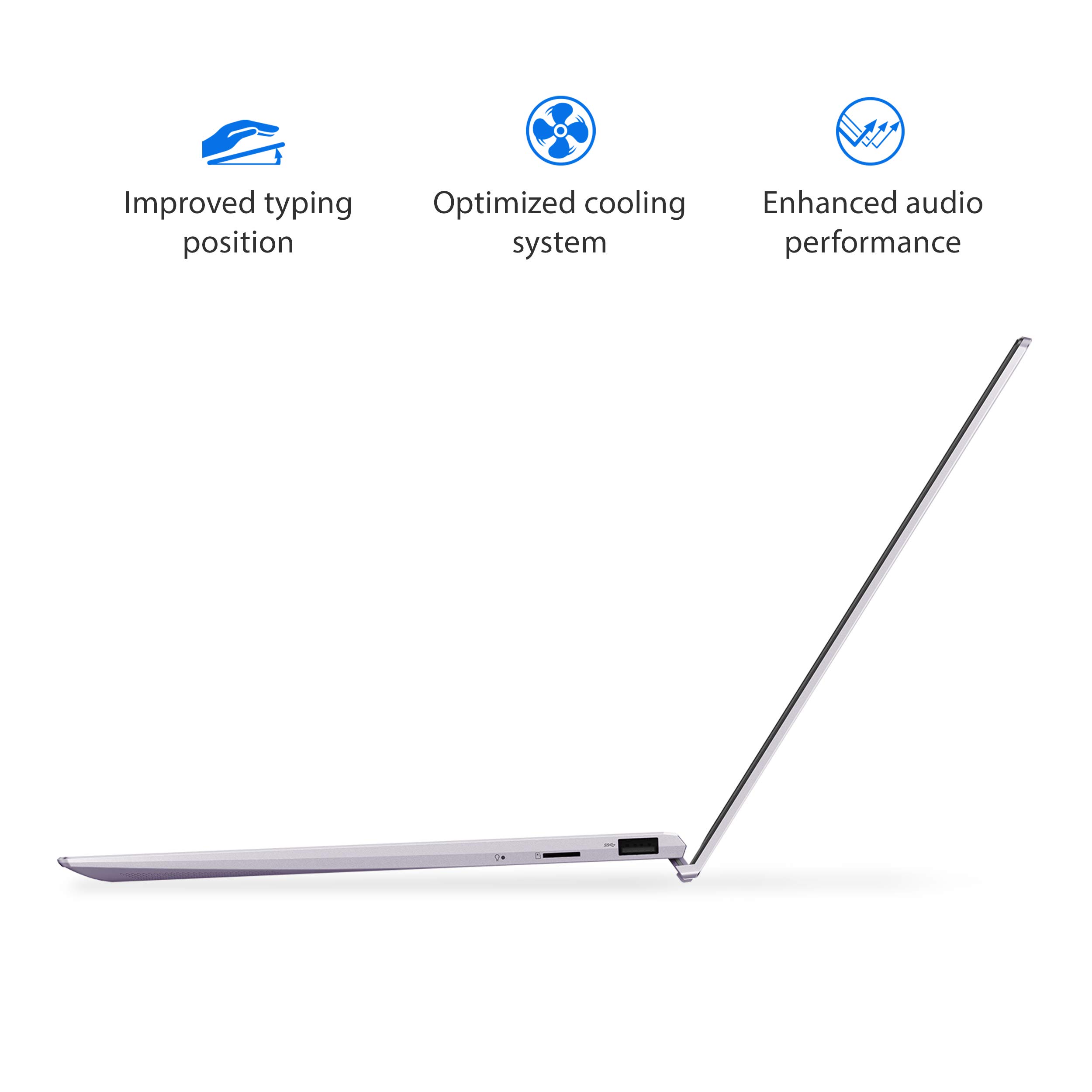 ASUS ZenBook 13 Ultra-Slim Laptop 13.3” FHD NanoEdge Bezel Display, Intel Core i5-1035G1, 8GB LPDDR4X RAM, 256GB PCIe SSD, NumberPad, Thunderbolt, Wi-Fi 6, Windows 10 Home, AI noise-cancellation, Lilac Mist, UX325JA-AB51