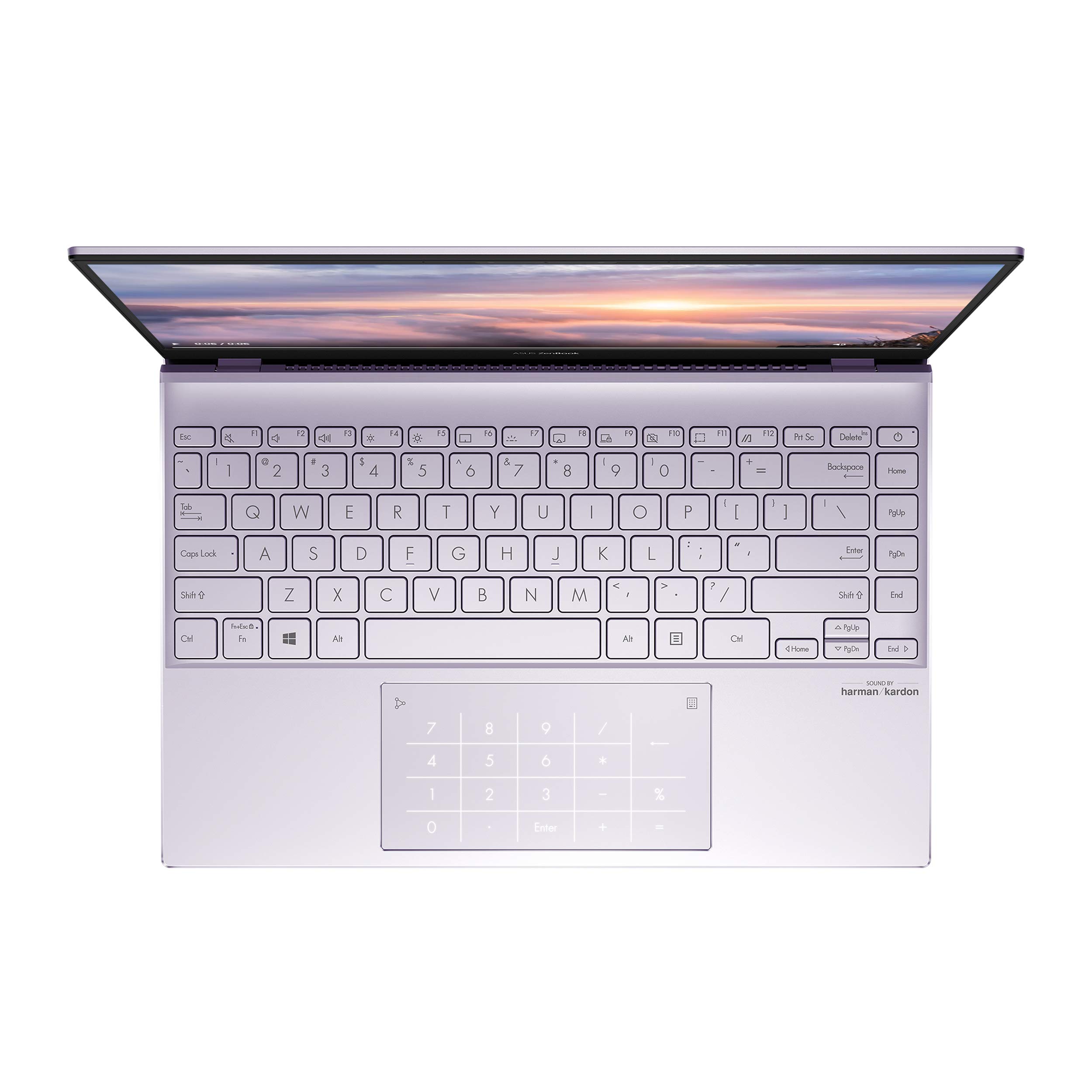 ASUS ZenBook 13 Ultra-Slim Laptop 13.3” FHD NanoEdge Bezel Display, Intel Core i5-1035G1, 8GB LPDDR4X RAM, 256GB PCIe SSD, NumberPad, Thunderbolt, Wi-Fi 6, Windows 10 Home, AI noise-cancellation, Lilac Mist, UX325JA-AB51