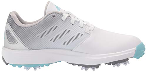 Adidas Golf Shoe, White/Grey/Hazy Sky, 2.5 US Unisex Big Kid