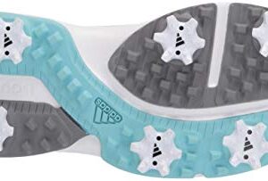 Adidas Golf Shoe, White/Grey/Hazy Sky, 2.5 US Unisex Big Kid