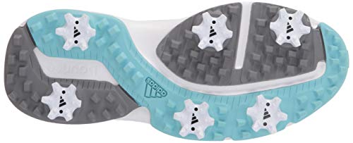 Adidas Golf Shoe, White/Grey/Hazy Sky, 2.5 US Unisex Big Kid