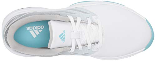 Adidas Golf Shoe, White/Grey/Hazy Sky, 2.5 US Unisex Big Kid