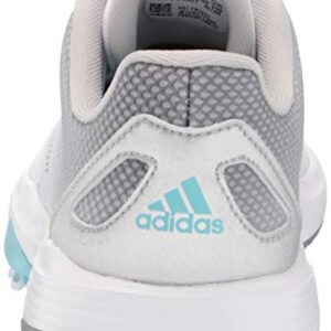 Adidas Golf Shoe, White/Grey/Hazy Sky, 2.5 US Unisex Big Kid