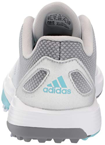 Adidas Golf Shoe, White/Grey/Hazy Sky, 2.5 US Unisex Big Kid