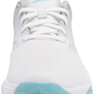 Adidas Golf Shoe, White/Grey/Hazy Sky, 2.5 US Unisex Big Kid