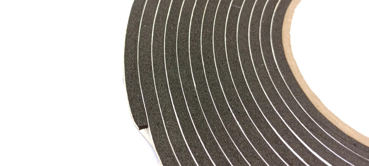 Single-Sided (One-Way) High Density Foam 3/16" H x 3/16" W x 18'