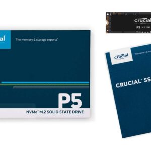 Crucial P5 2TB 3D NAND NVMe Internal Gaming SSD, up to 3400MB/s - CT2000P5SSD8