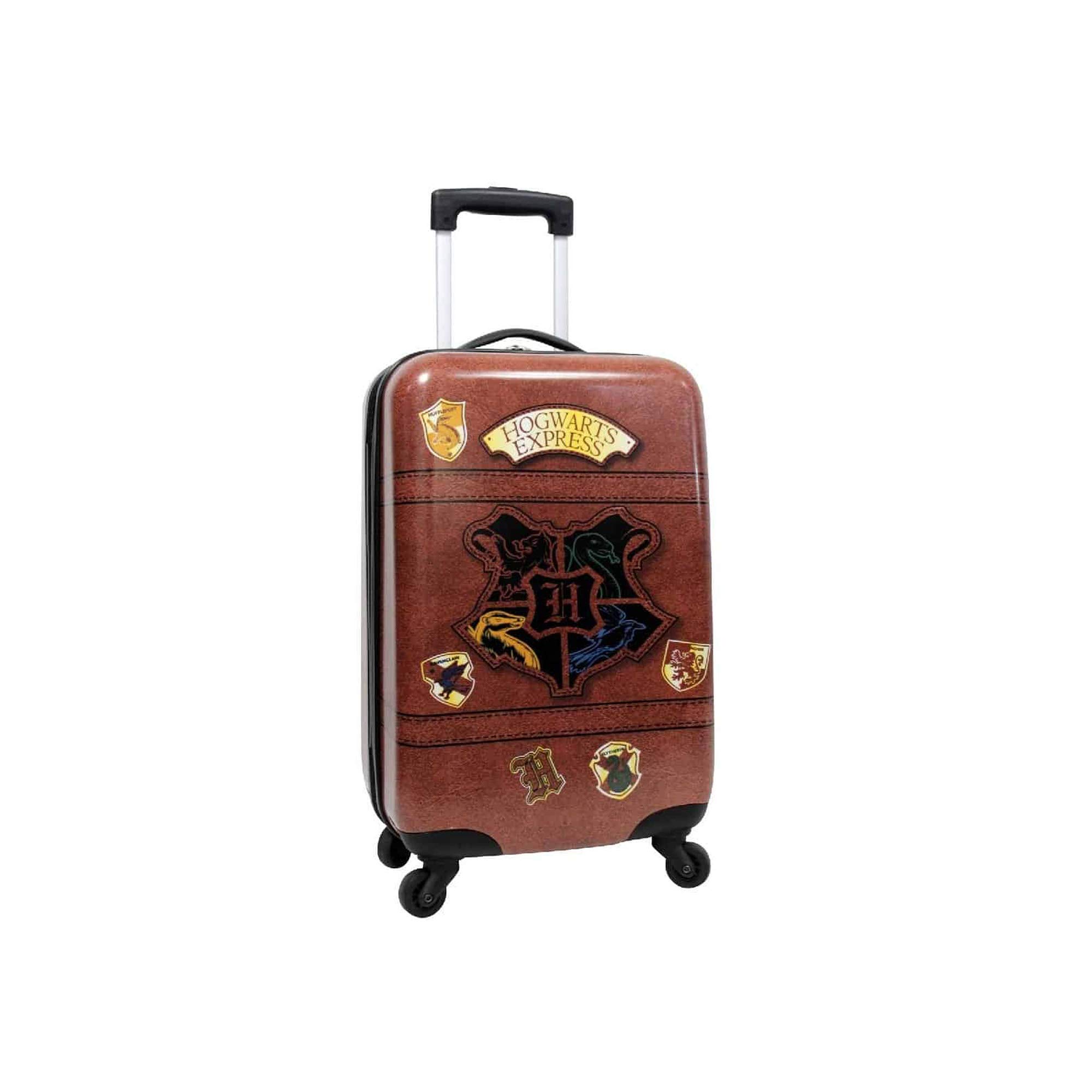 Harry Potter Luggage 21 Inch Hogwarts Express Hard-Sided Suitcase Rolling Luggage Carry-On Tween Spinner Travel Trolley for kids - Brown