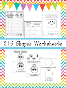 215 shapes worksheets