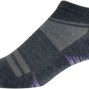 Avia Women's Performance Cushioned Moisture Wicking Low Cut Socks (6 Pack), Grey, Shoe Size: 4 - 9