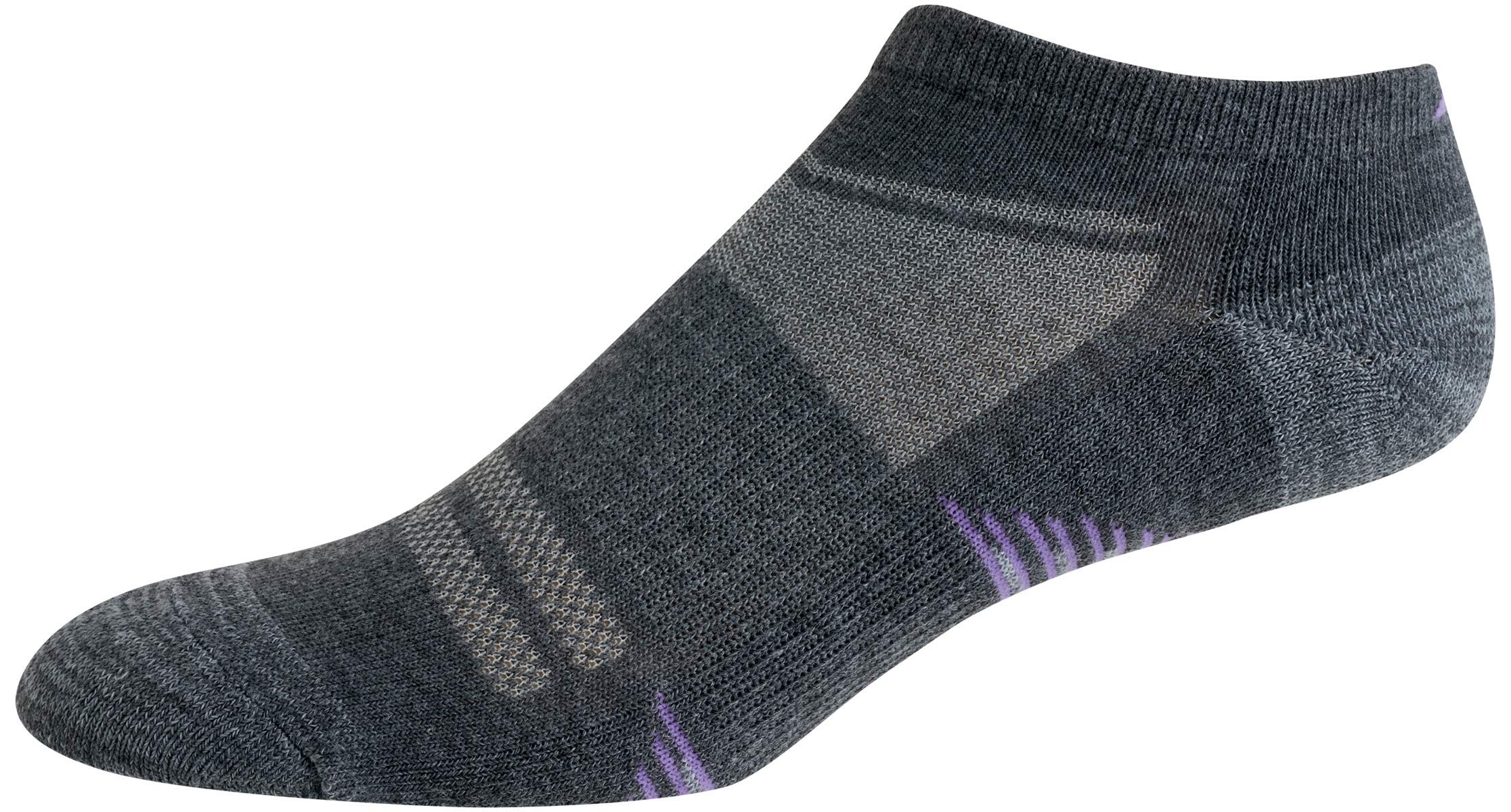 Avia Women's Performance Cushioned Moisture Wicking Low Cut Socks (6 Pack), Grey, Shoe Size: 4 - 9