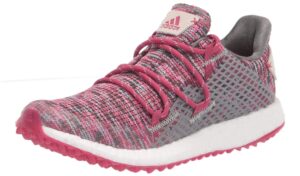 adidas women's w crossknit dpr golf shoe, grey/wild pink/screaming pink, 9 us