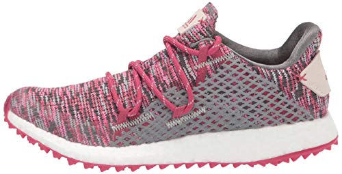 adidas Women's W Crossknit DPR Golf Shoe, Grey/Wild Pink/Screaming Pink, 9 US