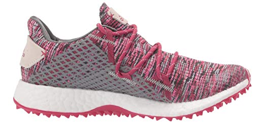 adidas Women's W Crossknit DPR Golf Shoe, Grey/Wild Pink/Screaming Pink, 9 US