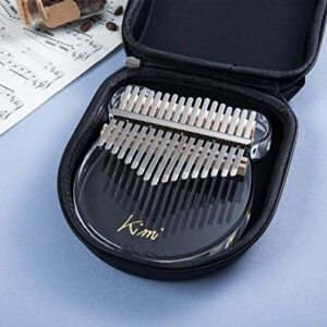 Ylliesy Kalimba 17 Keys Thumb Piano Portable Transparent Acrylic Material Musical Instrument Gifts for Kids Adult Beginners with Carry Bag Tuning Hammer