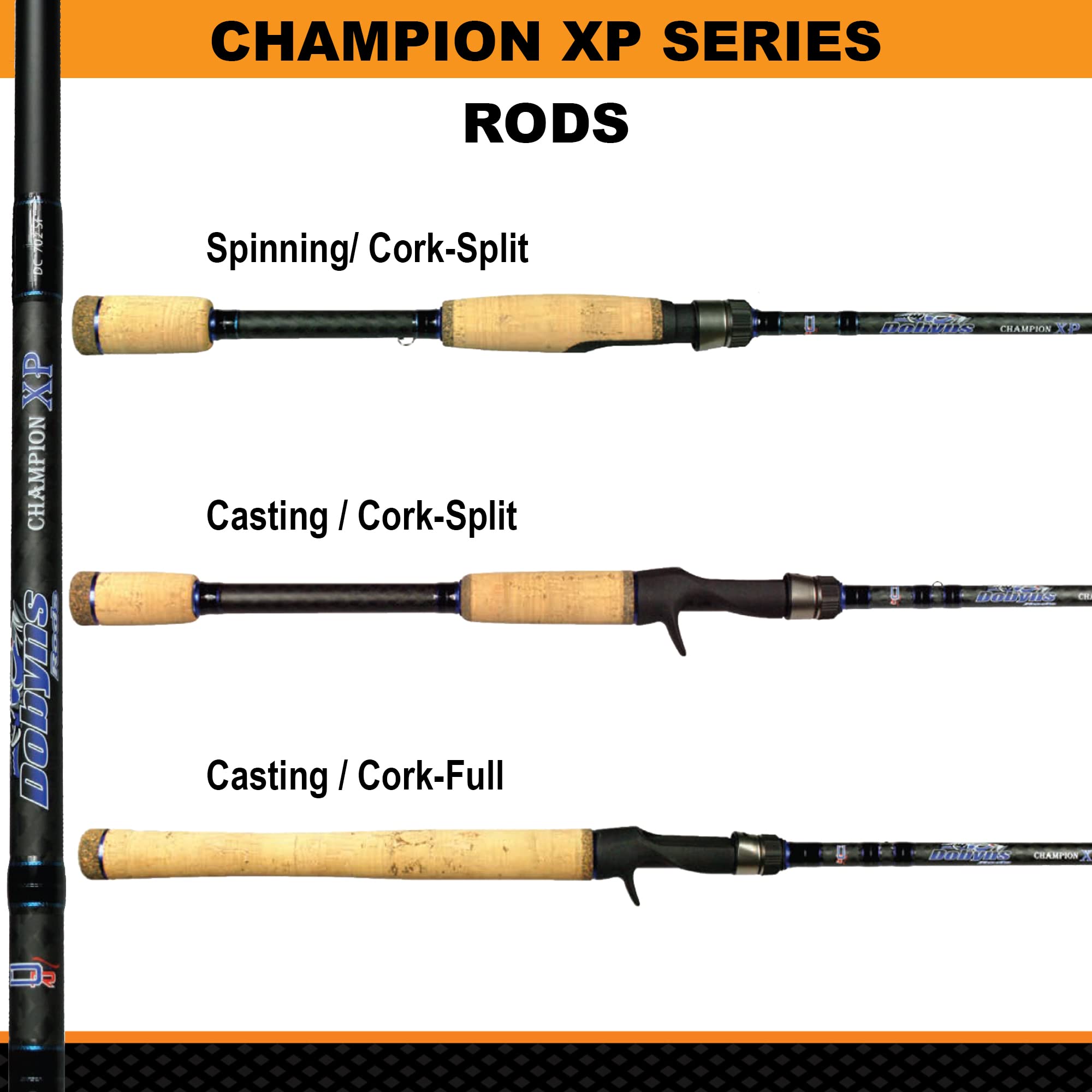 Dobyns Rods Champion XP Series 6’10” Casting Bass Fishing Rod DC610-4C | Heavy Fast Action | Modulus Graphite Blank w/Kevlar Wrapping | Fuji Reel Seat | Baitcasting | Line 10-20lb Lure 1/4-1oz