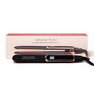 skin research institute infrarose styler, hair iron, 1 count, tourmaline, hair styling, shine enhancing, curling