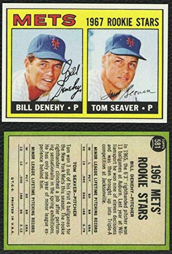 1967 Topps Tom Seaver #581 Rookie RC HOF REPRINT - Baseball Card