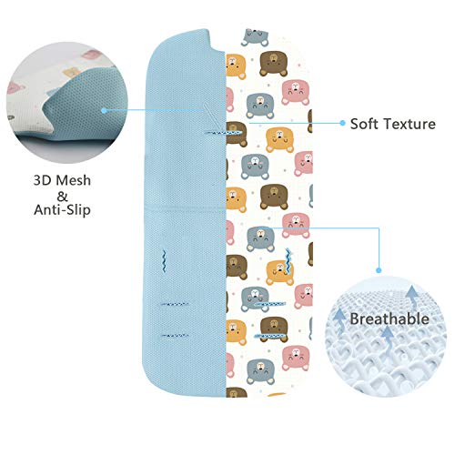 BZ Baby Seat Pad for Stroller, 3D Mesh Cooling Anti-Slip Hydro Gel Material Baby Seat Liner Double Sides Use Cushion Liner for Baby Stroller