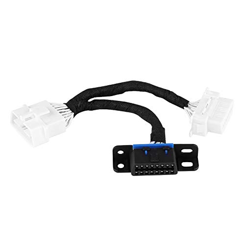 Keenso OBD2 Extension Cable, Universal OBD2 16Pin Male to Dual Female Extension Cable OBD2 Splitter Adapter Cable Y Cable