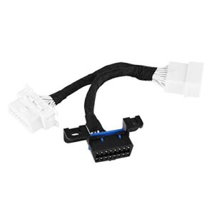 Keenso OBD2 Extension Cable, Universal OBD2 16Pin Male to Dual Female Extension Cable OBD2 Splitter Adapter Cable Y Cable