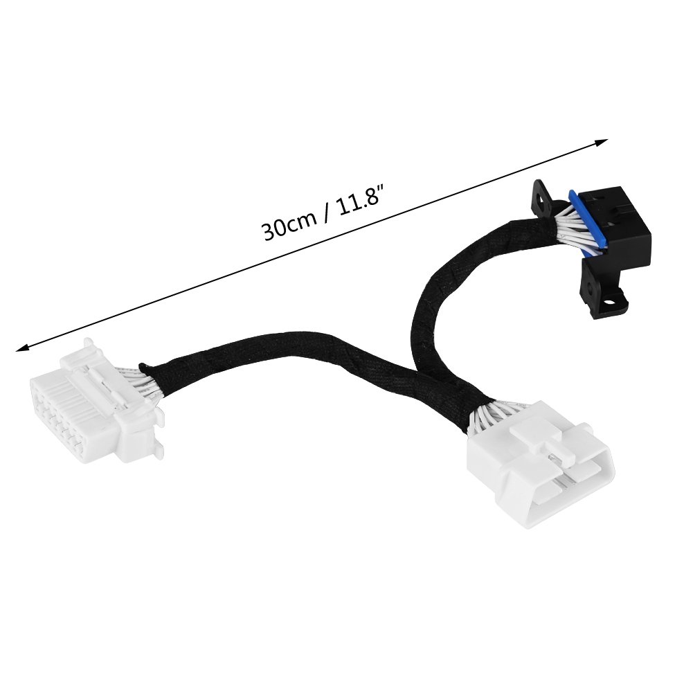 Keenso OBD2 Extension Cable, Universal OBD2 16Pin Male to Dual Female Extension Cable OBD2 Splitter Adapter Cable Y Cable